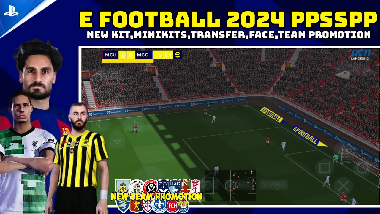 EFOOTBALL 2024 PPSSPP NEW UPDATE NEW KITS, MINIKITS,TRANSFER 2024 ...
