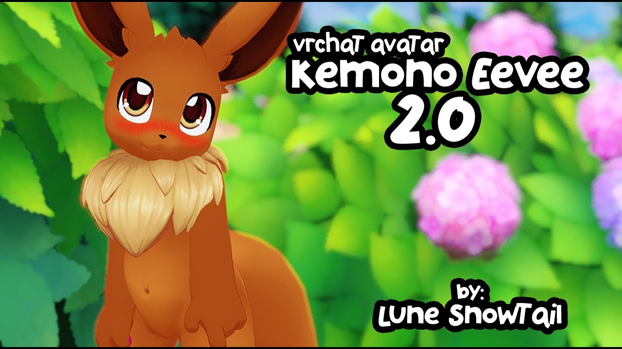 Kemono Eevee 2.0 vrchat avatar release trailer - YouTube