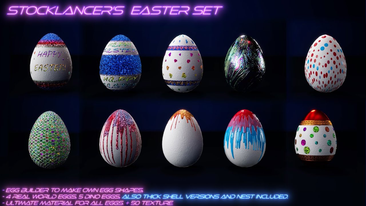 Easter Set's ULTIMATE material. easter layers and features. UV, Paint ...