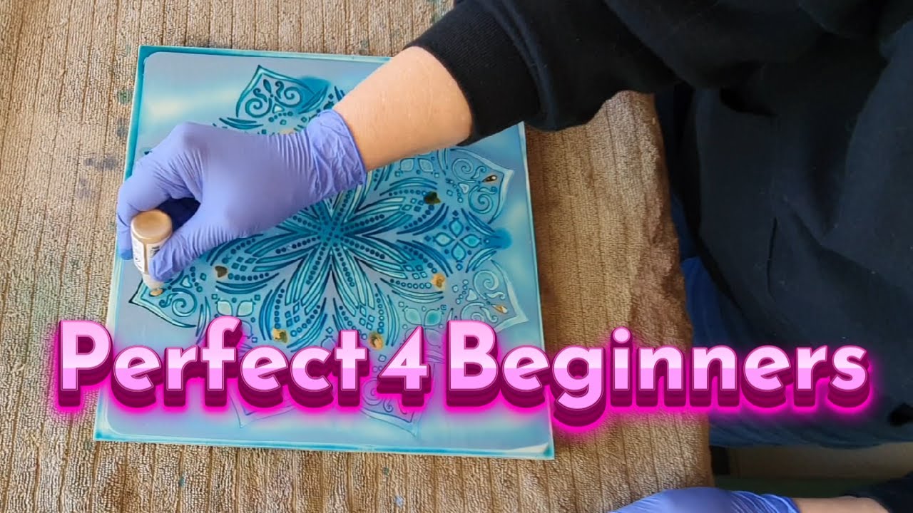 Clara Lawrence Inspired Stencil Art Easy Peasy Alcohol Inks for ...