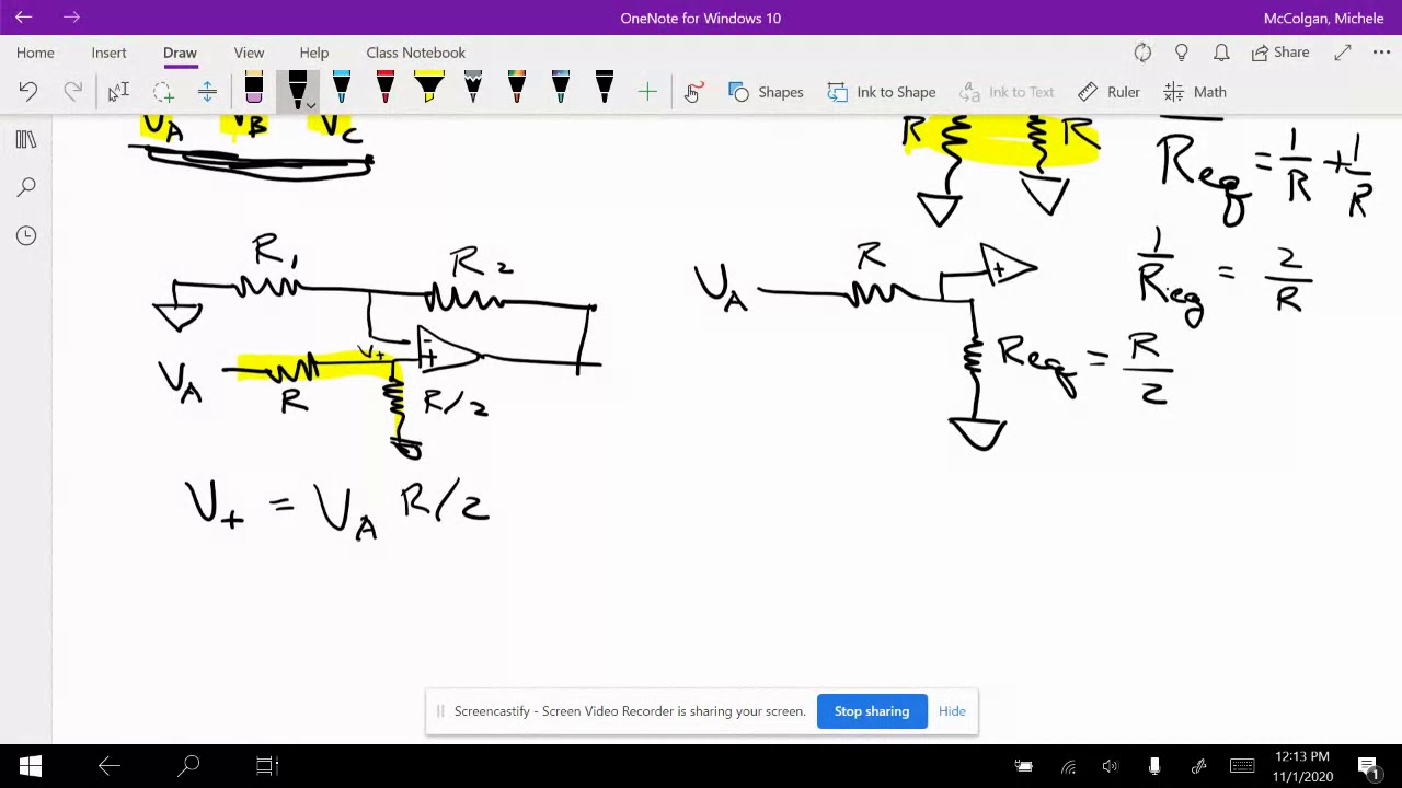 Summing Op amp math - YouTube