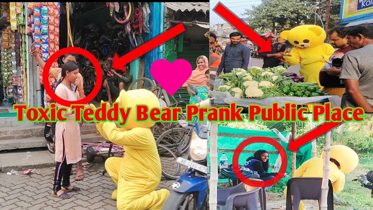 Toxic Teddy Bear Prank Public Place 🤣 || Crezy Reaction 🤣😂🔥 || sd teddy ...