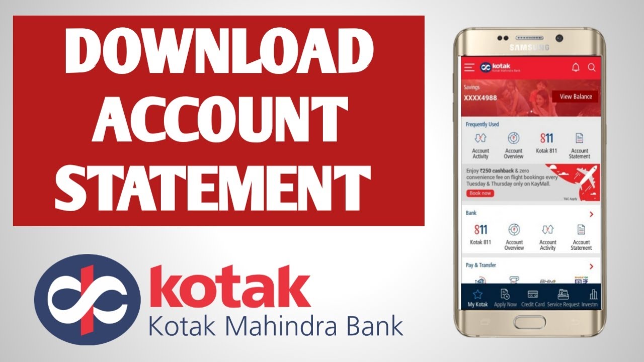 HOW TO||Download Account statement of Kotak Mahindra bank ||Account ...