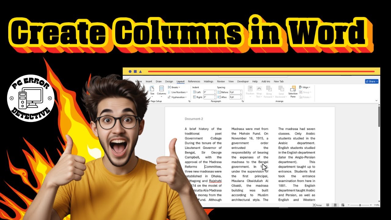 How To Make Columns In Microsoft Word 365 | Page Layout Tutorial (2025 ...