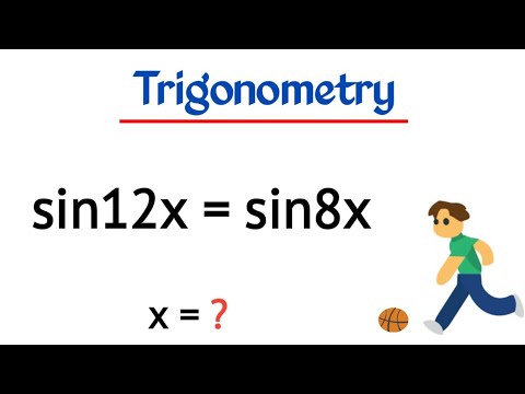 If sin12x = sin8x, then find the value of x - YouTube