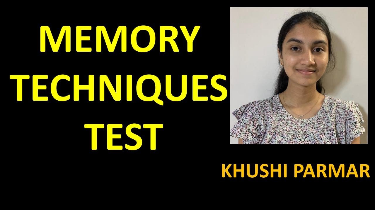 "Memory Techniques" Test Of Khushi Parmar - YouTube