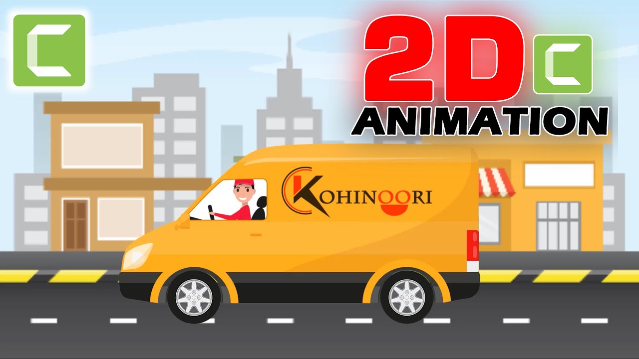 How To Make 2D Car Moving Animated Cartoon With Camtasia Studio ...