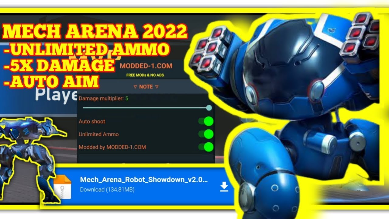 🔴Mech Arena Hack DAMAGE AIM MOD 2022 - YouTube