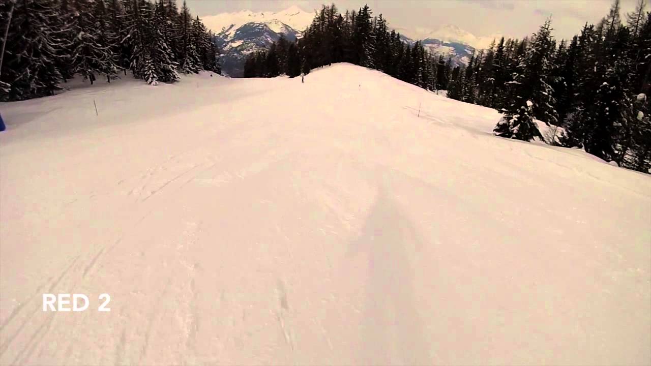 Pila Ski Run Red 2 - YouTube