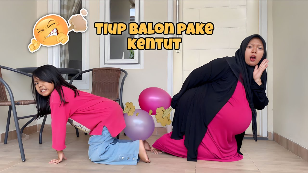 IBU HAMIL TIUP BALON PAKE KENTUT | Perut Ibu Hamil Tambah Buncit - YouTube