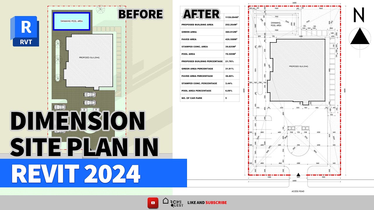 Dimension Site Plan in Revit (episode 2) - YouTube