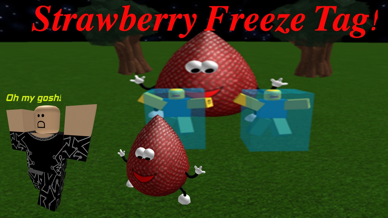 I can turn people into strawberries!? Strawberry Freeze tag Roblox ...