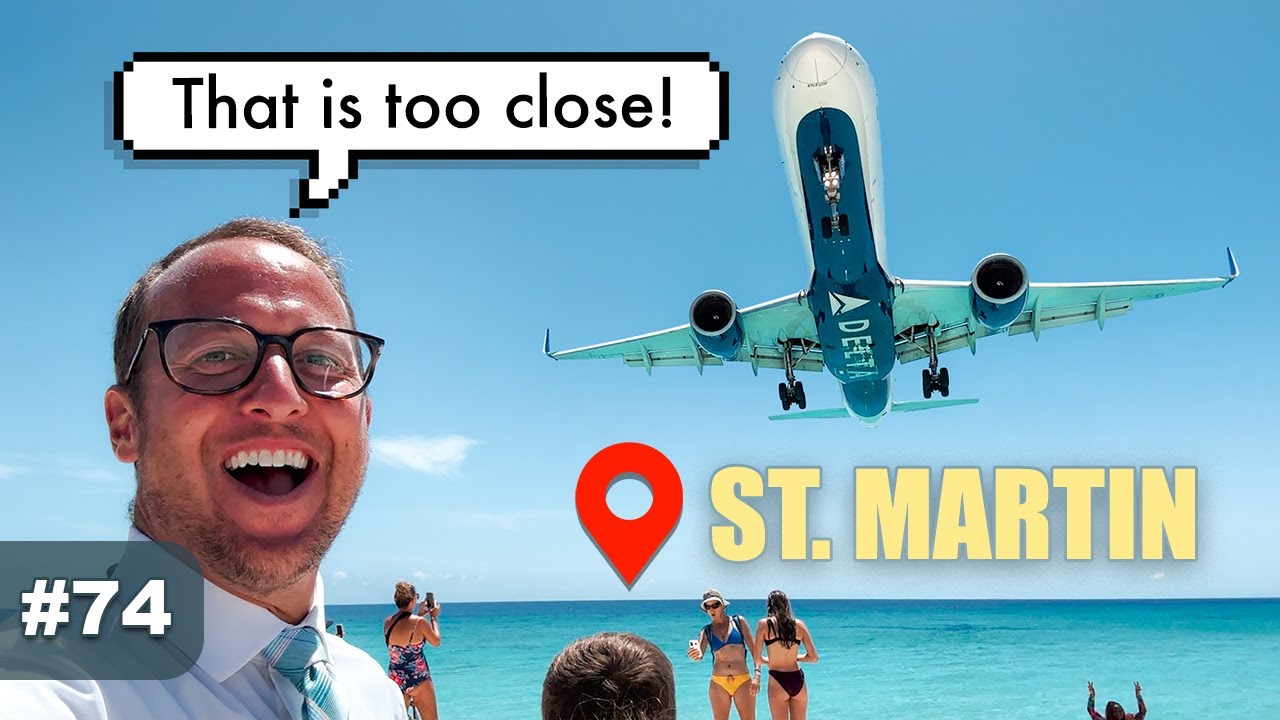 The famous Maho Beach! - Exploring Saint Martin - YouTube
