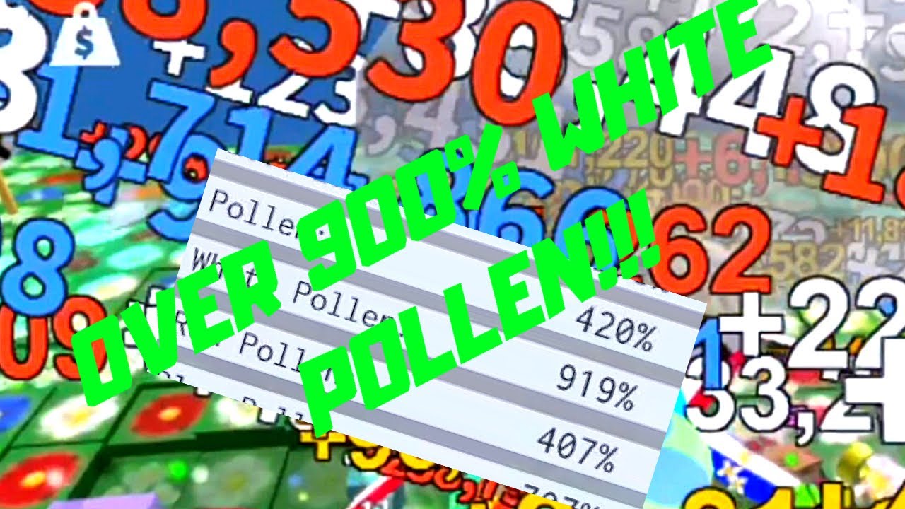 OVER 900% WHITE POLLEN! | Roblox Bee Swarm Simulator - YouTube