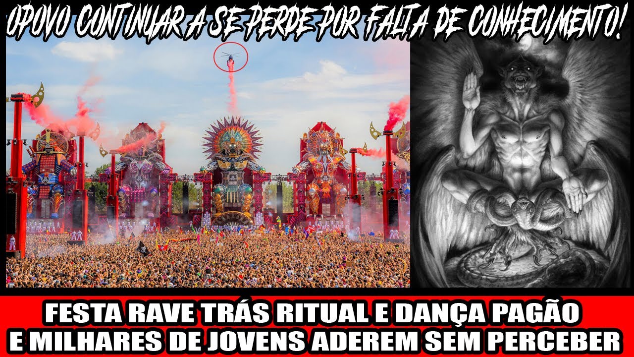 FESTA RAVE TRÁS RITUAL E DANÇA PAGÃO E MILHARES DE JOVENS ADEREM SEM ...
