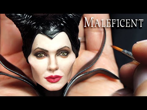 Sculpting Realistic Maleficent Sculpture Timelapse - Maleficent 2 Movie film - Making and painting