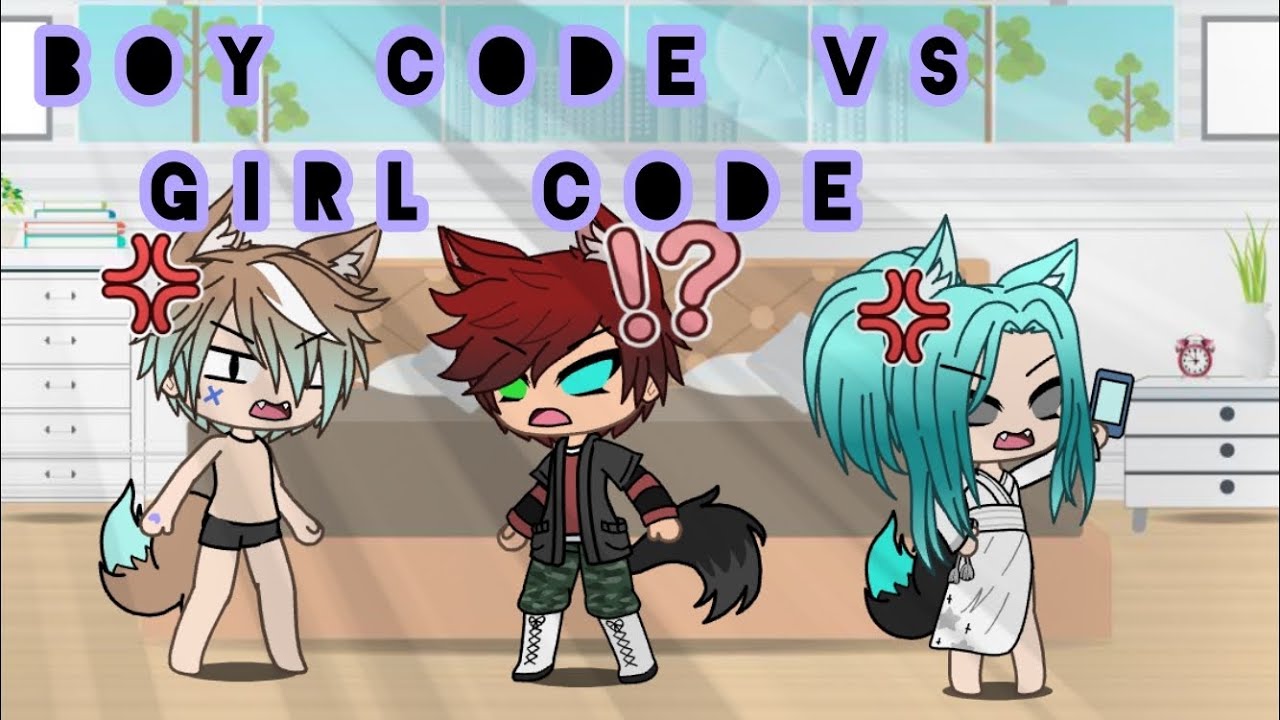 Boy Code vs Girl Code | Gacha Life Skit - YouTube