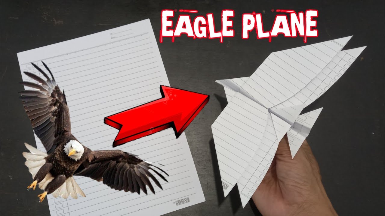 How to Make Flying Bird With Paper Easy - Eagle Plane - YouTube