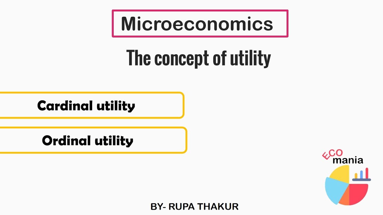 The Concept of Utility|Cardinal utility|Ordinal utility|ECO mania - YouTube