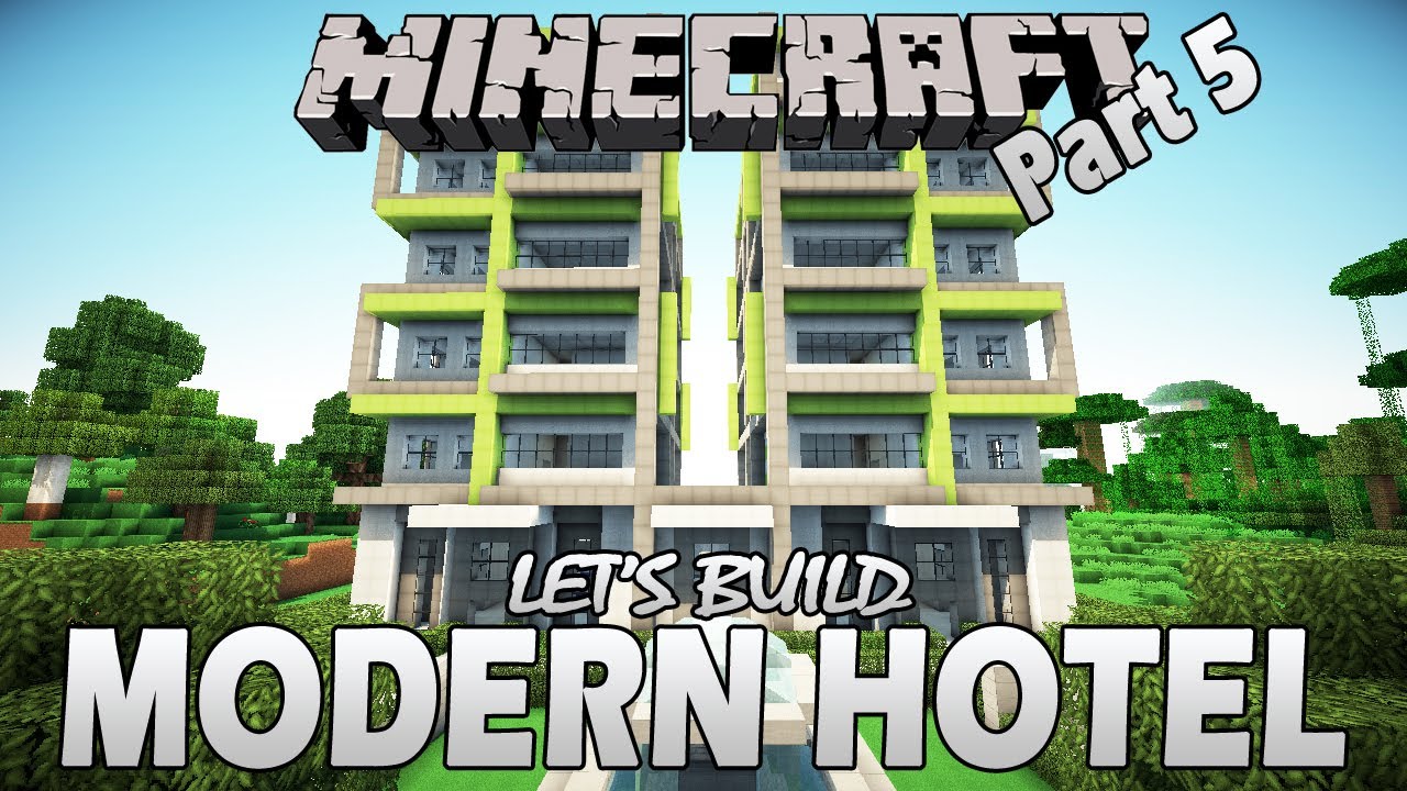 Minecraft - How To Build A Hotel - Part 5 (Let's Build) - YouTube