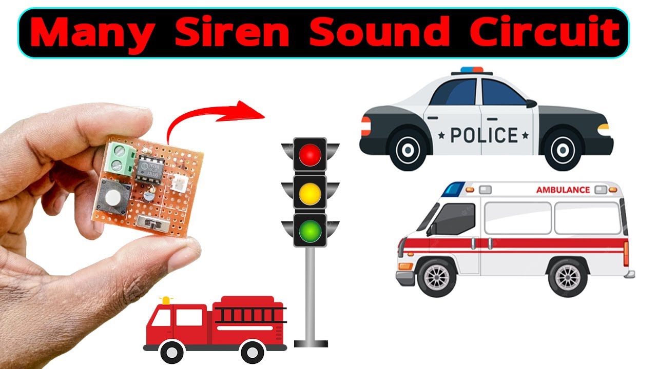 Many siren sound circuit | police siren circuit using 555 ic ...