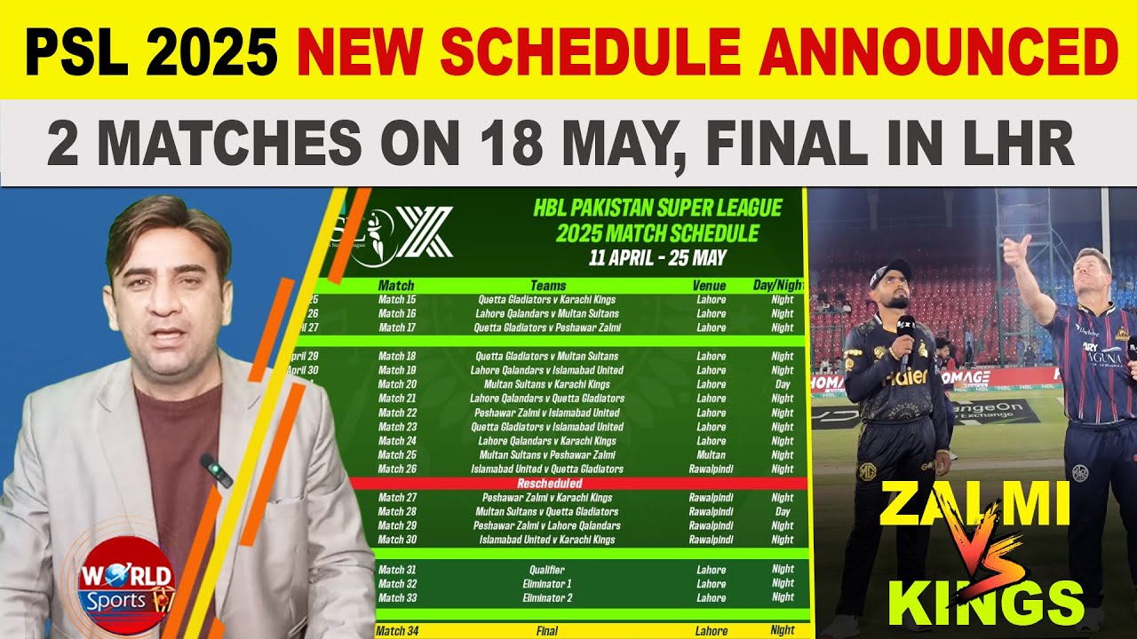 PCB FINALLY Releases PSL 2025 Revised Schedule | New Dates, Venues ...