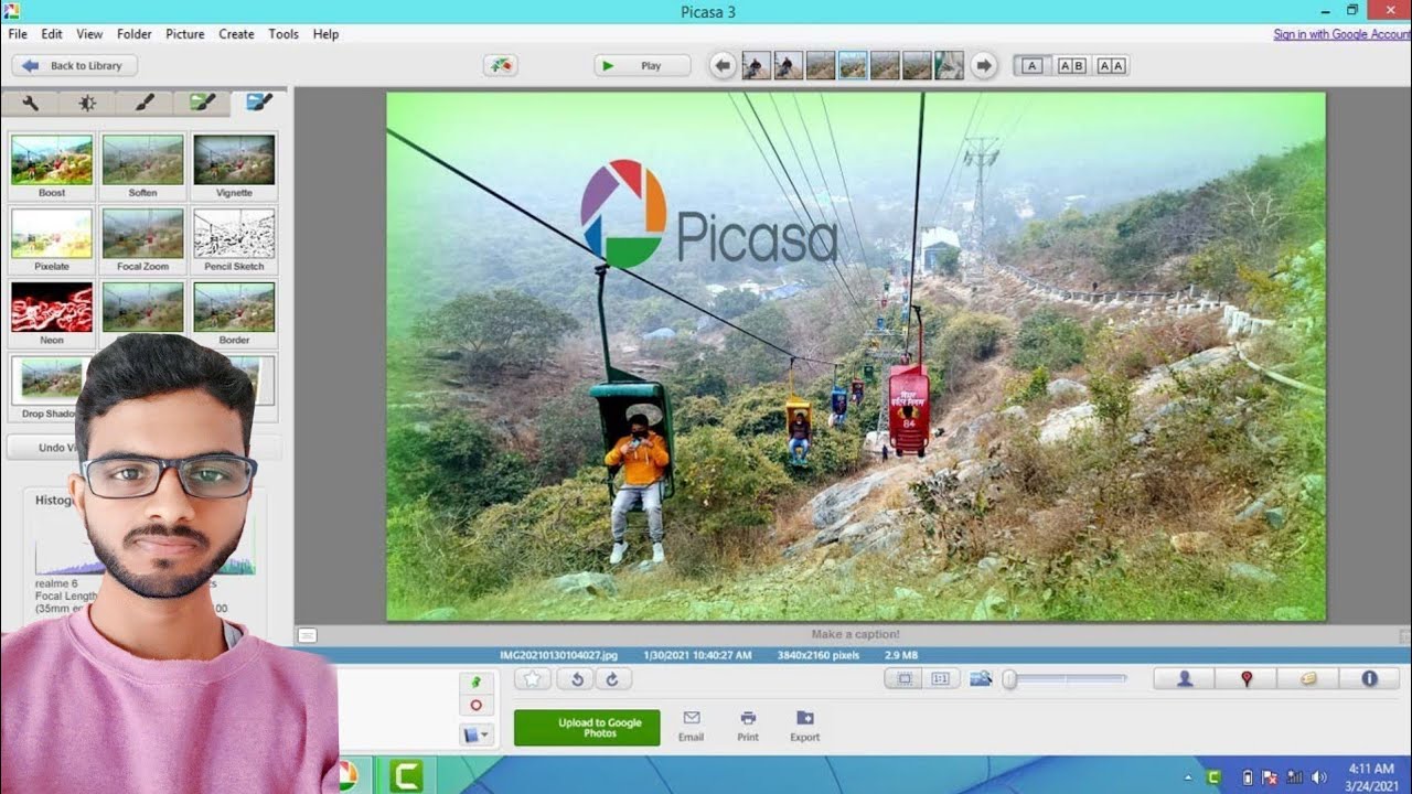 How to use picasa 3 in laptop || picasa 3 me photo edit kaise kare ...