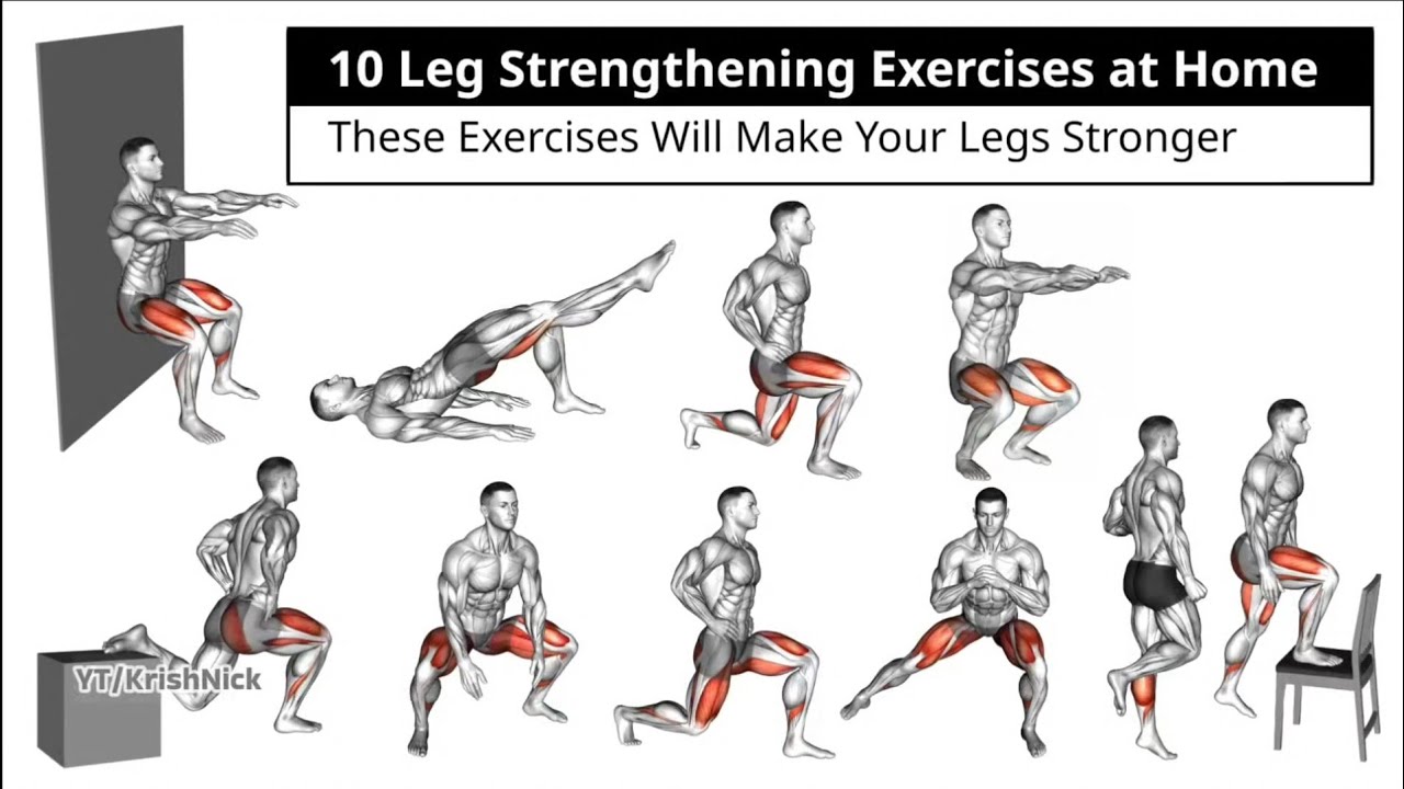 10 Leg Strengthening Exercises at Home | These Exercises Will Make Your ...