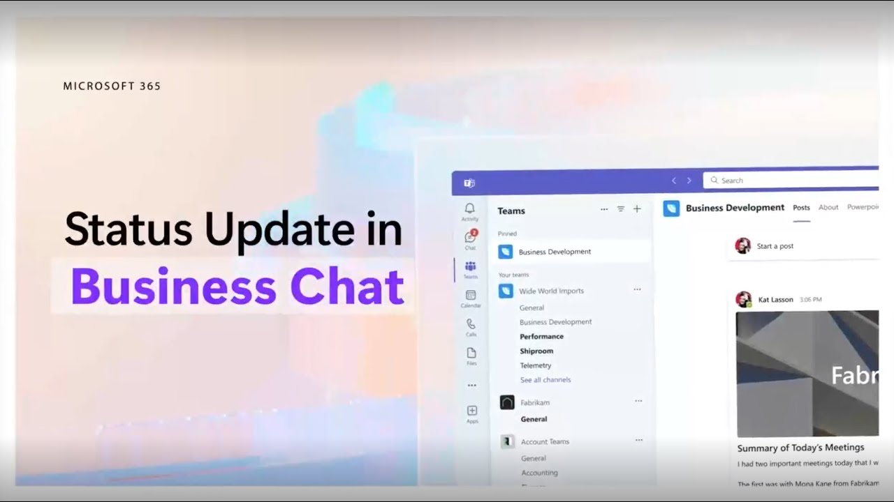 使用 Business Chat 更新專案進度 - YouTube