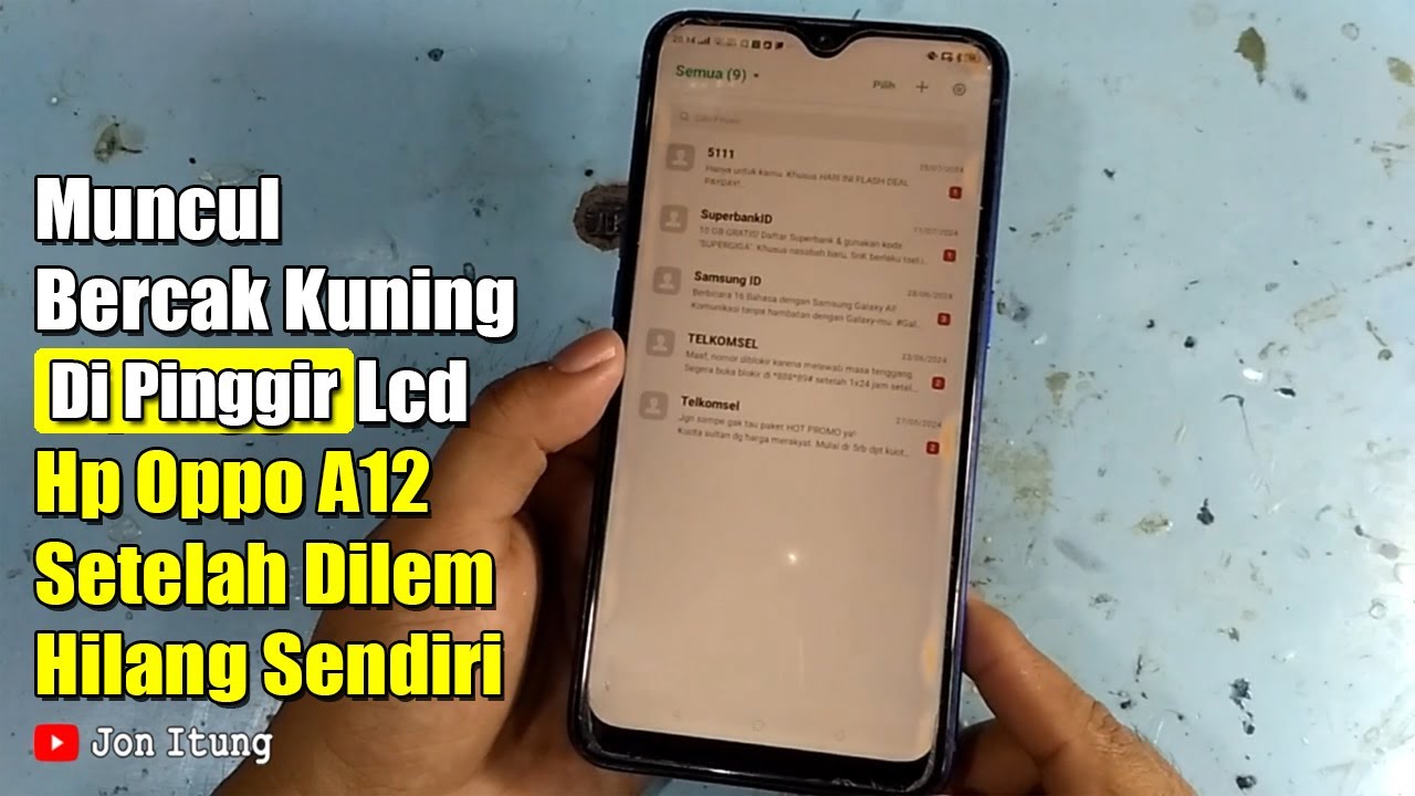 Muncul Bercak Kuning Di Pinggir Lcd Hp Oppo A12 Setelah Dilem Akan ...