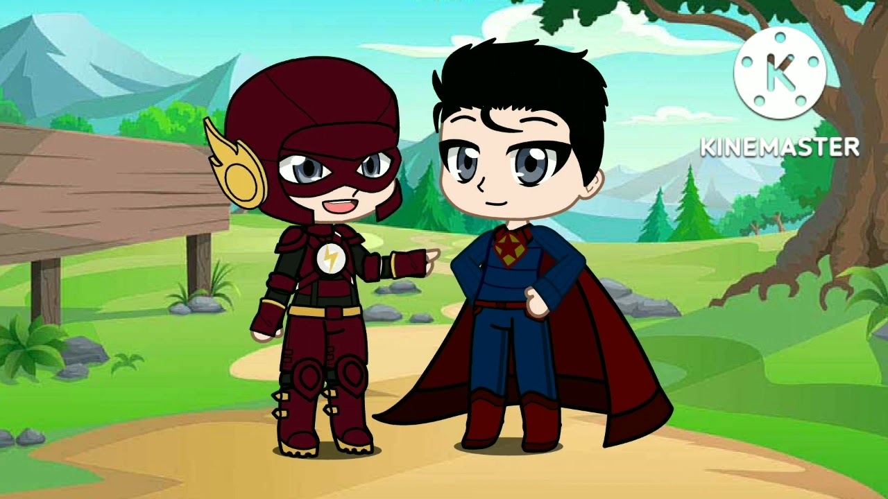 Superman aposta uma corrida com o flash (Gacha club) - YouTube