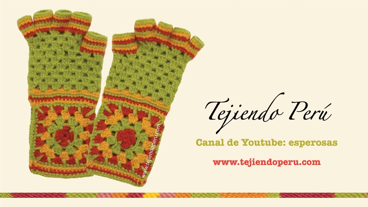 Cómo tejer mitones a crochet - YouTube
