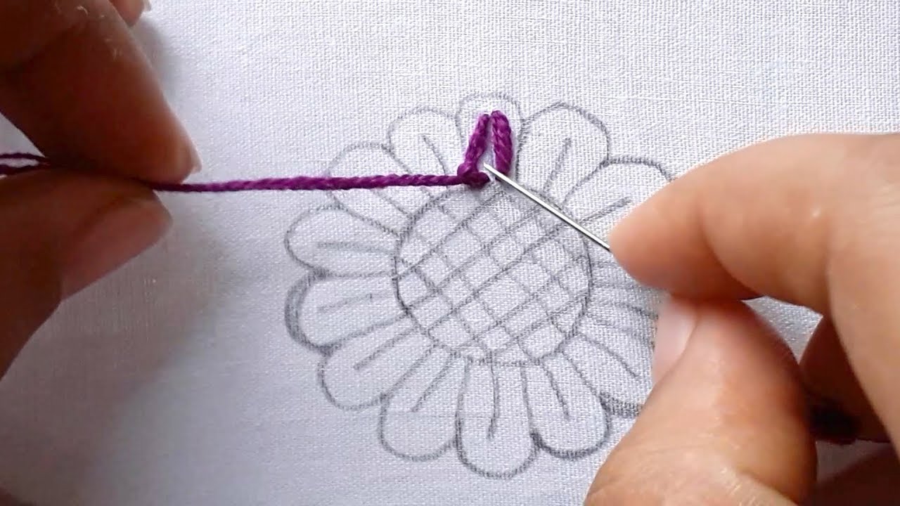 Easy hand stitches flower design for dress/Hand embroidery fancy flower ...