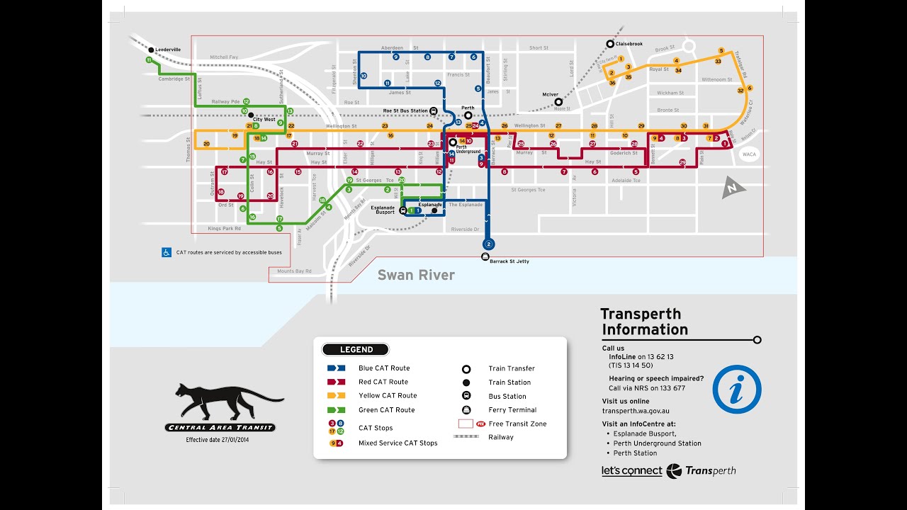 Red CAT 002 West Perth Loop - YouTube