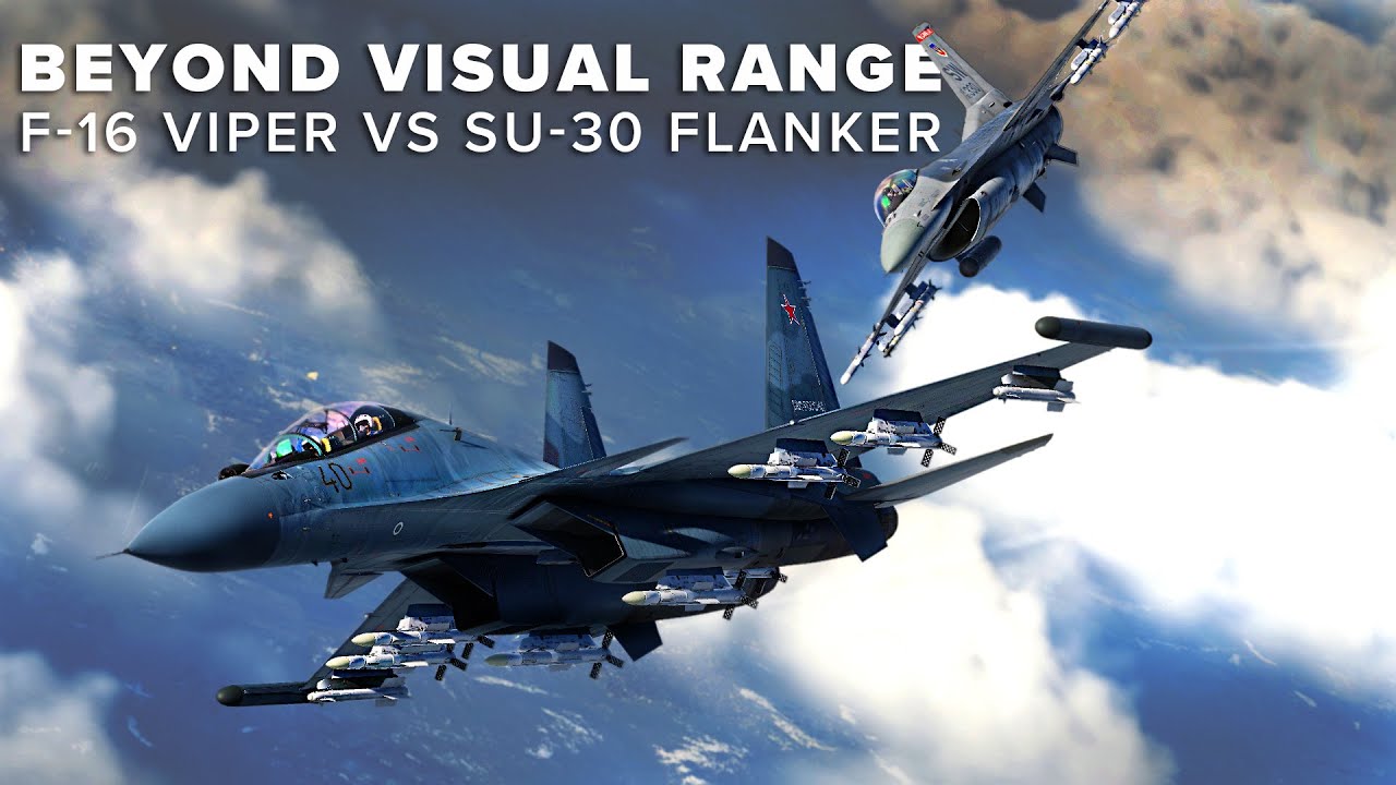 F-16 Viper VS SU-30 Flanker BVR Dogfight | DCS World - YouTube