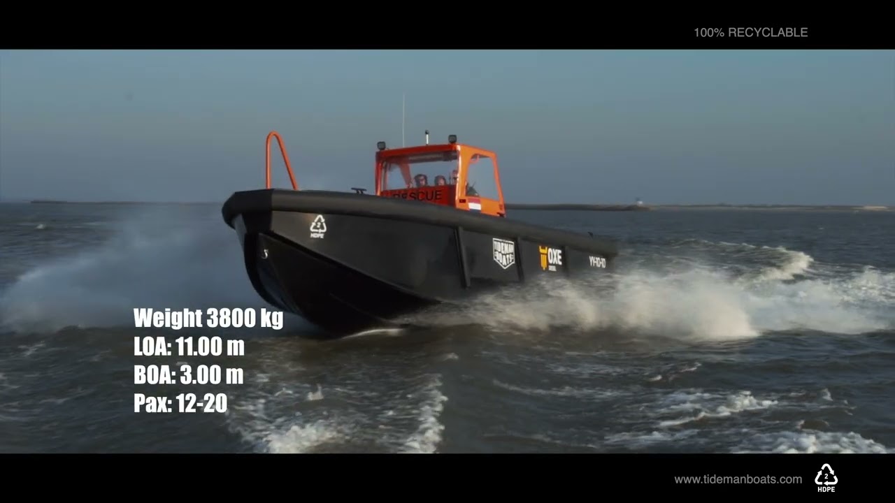 Indestructible HDPE work boat from Tideman! - YouTube