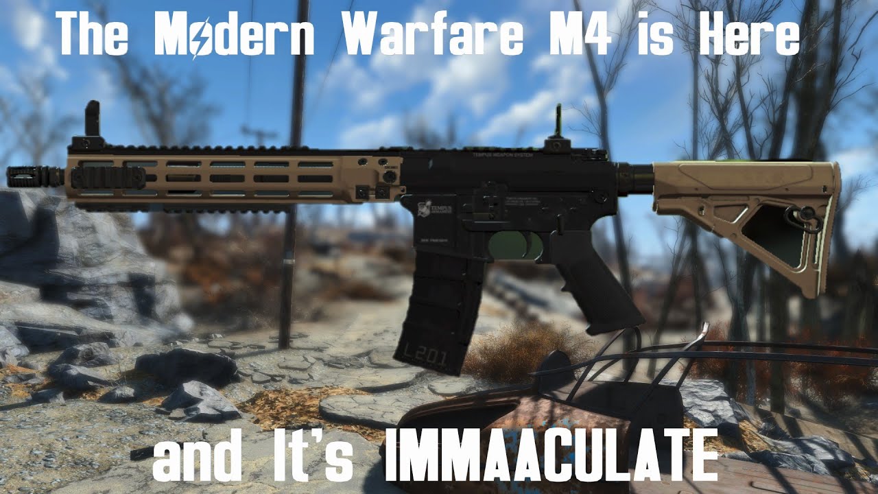 The Modern Warfare M4 is Here! | Fallout 4 Weapon Mod - YouTube