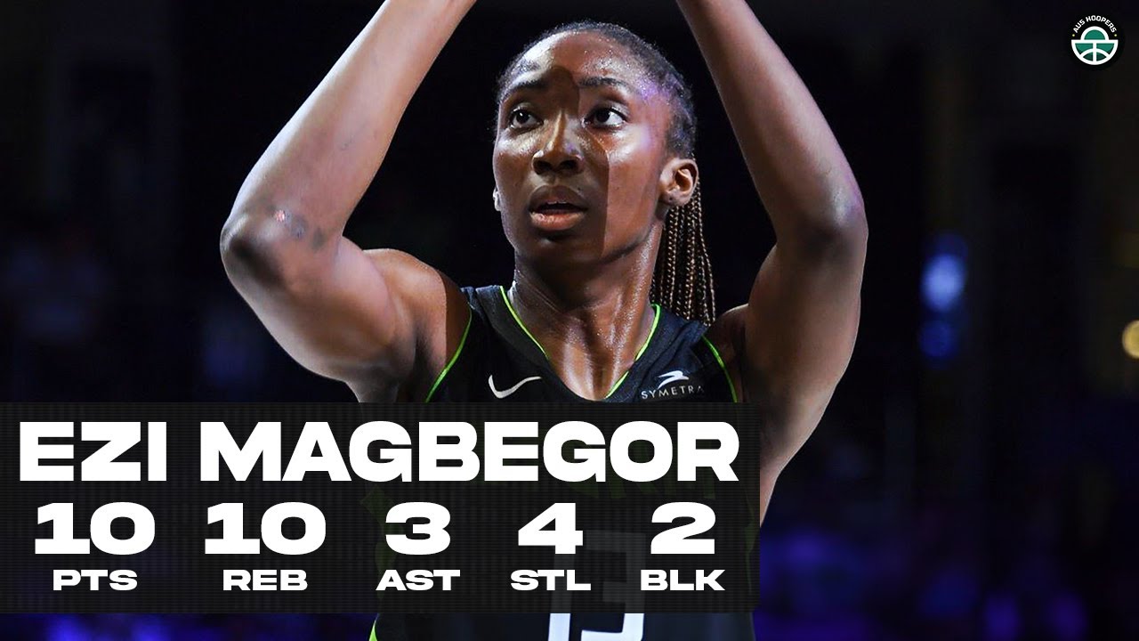EZI MAGBEGOR DROPS 10PTS & 10REB vs WINGS (FULL HIGHLIGHTS) - YouTube
