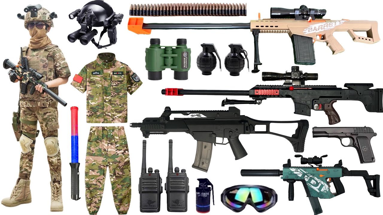 Special police weapon toy gun unboxing, Barrett sniper gun, Desert ...