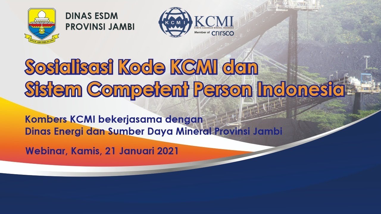 Sosialisasi Kode KCMI dan Sistem CPI - Dinas ESDM Jambi - YouTube