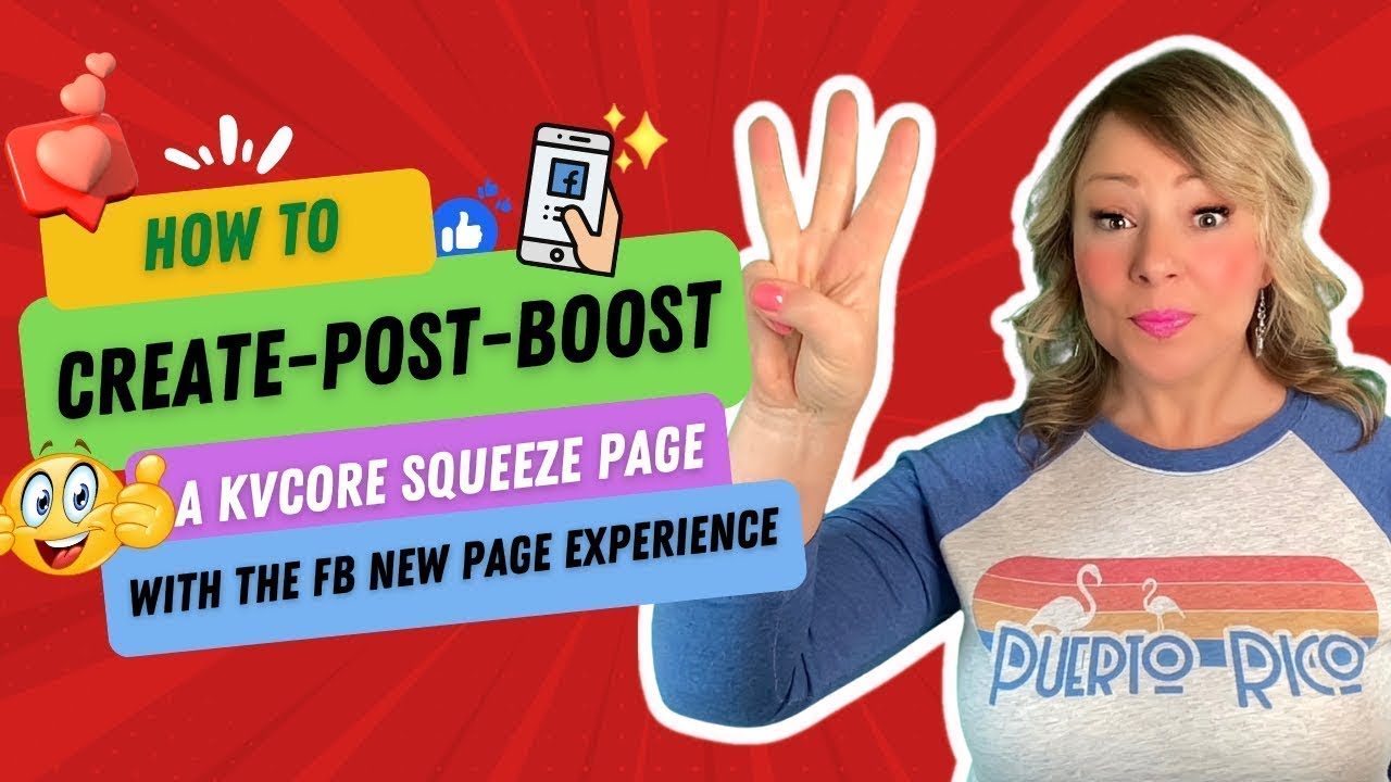 How to Create, Post & Boost a kvCore Squeeze Page with Facebook's New Page Experience - YouTube
