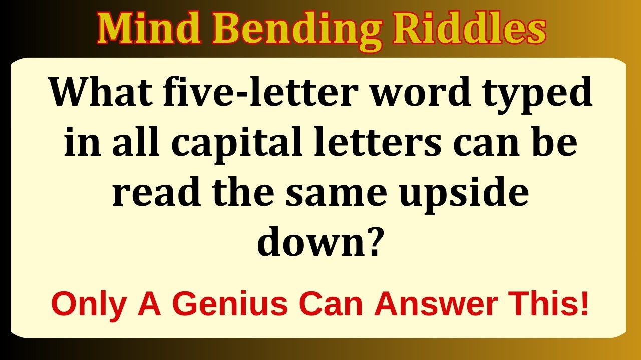 Only a Genius Can Solve This Riddles | Riddle Mania:Can You Crack These ...