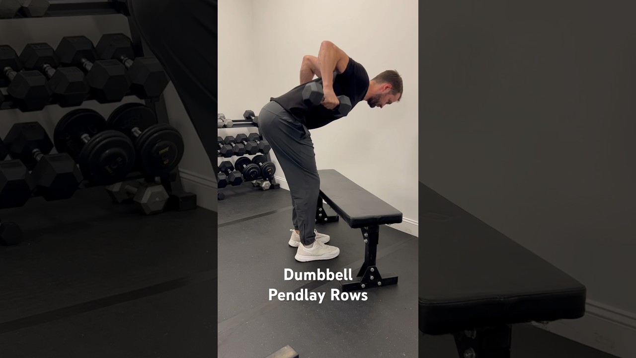 Dumbbell Pendlay Rows #shorts #homeworkout - YouTube