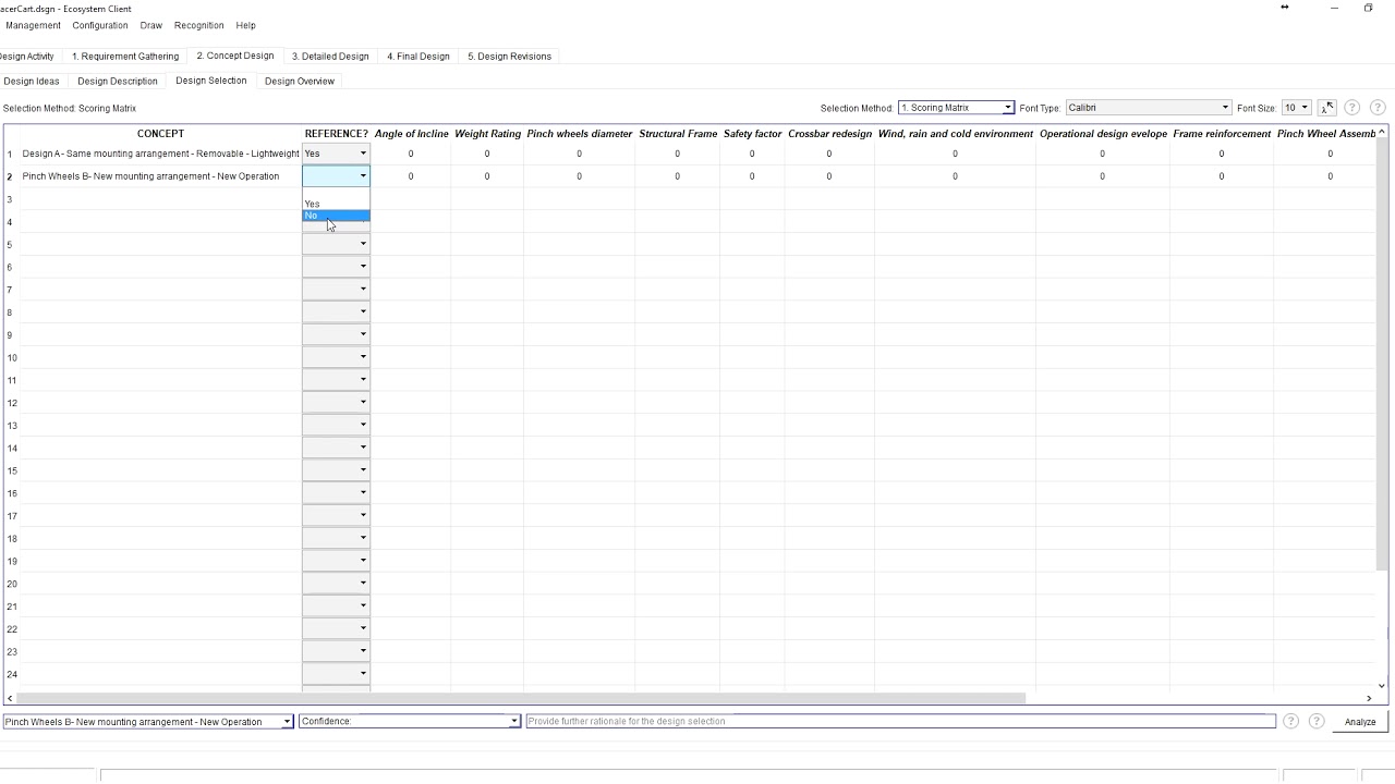Scoring Matrix - Design Selection - YouTube