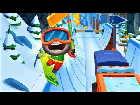 Talking Tom Gold Run SPLASHY TOM Race on SNOWBOARD - YouTube