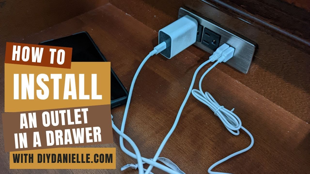 How to Add an Outlet to a Drawer | Charging Station in Drawer | Home ...