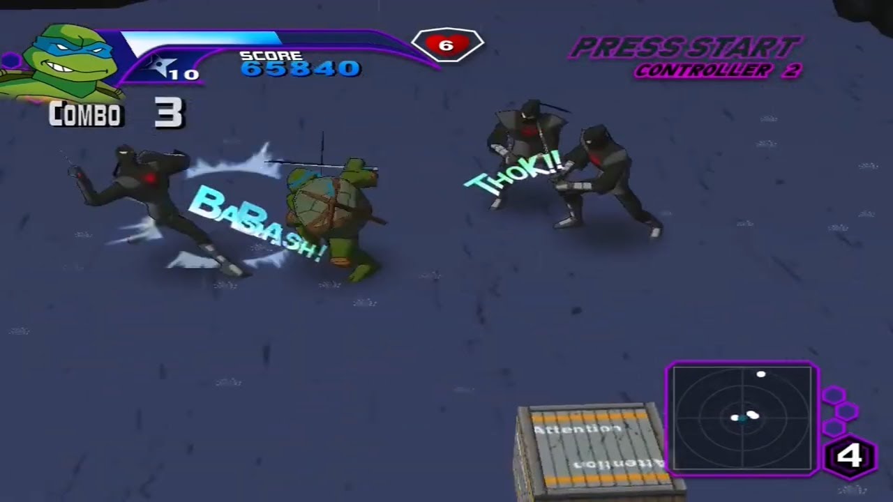 Teenage Mutant Ninja Turtles: 2003 Game (PC) - Stage 3 - Leonardo (Hard ...