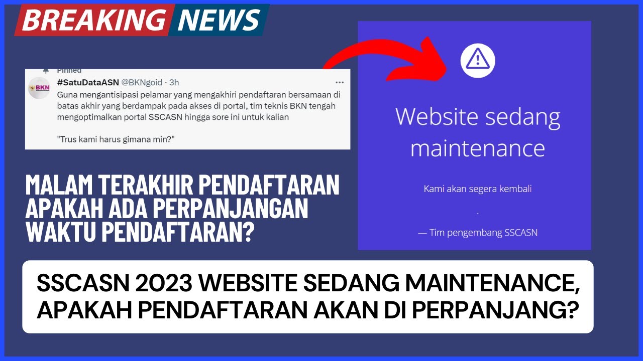 SSCASN 2023 WEBSITE SEDANG MAINTENANCE - YouTube
