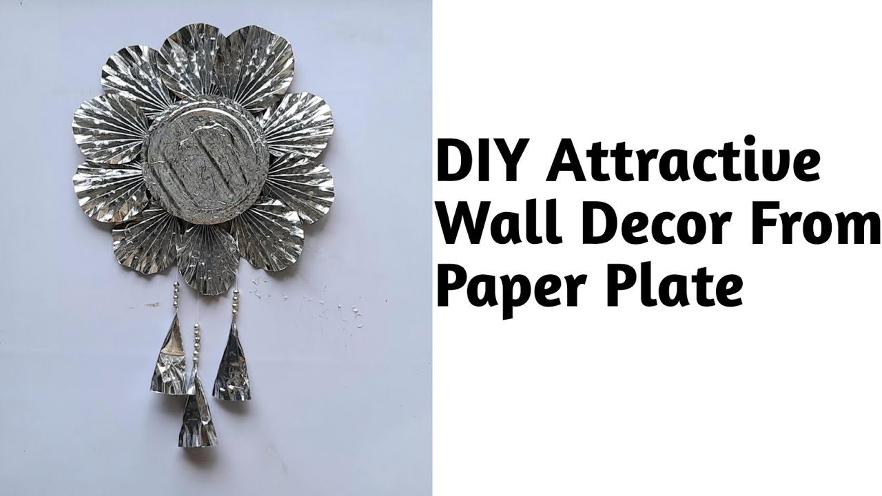Wall Decor From Waste Paper Plate ?|Wall Decor Idea From Waste | - YouTube