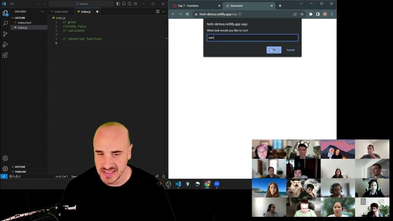 Lecture On Javascript Functions At Hackmyhead Coding Bootcamp Youtube